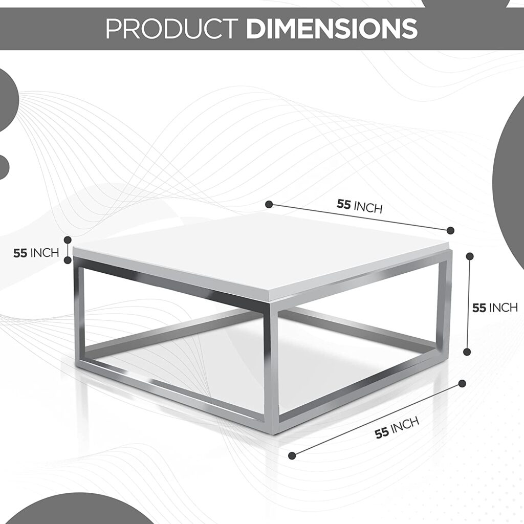 Tablewala Center Table, Coffee Table for Living Room Made of Stainless ...