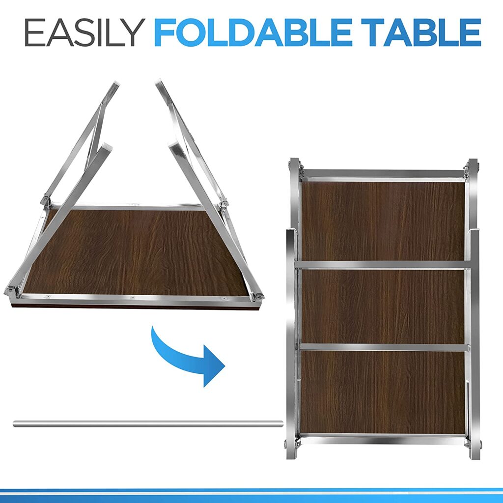 Tablewala Folding Table Brown, 34 by 22 inch) - TABLEWALA™